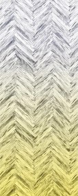 Komar Vliesová fototapeta Herringbone Yellow 100 x 250 cm