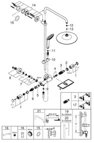 GROHE 26403001 - Sprchový systém VITALIO JOY 260 450 mm lesklý chrom