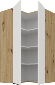 ARIA az | horní kuchyňská skříňka 60x60 GN-108 2F (90°) rohová s policemi | EXTRA VYSOKÁ | 60x60 cm | artisan/bílá