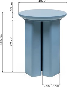Odkládací stolek Brie 40 cm modrý