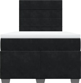 Box spring postel s matrací černá 120 x 200 cm samet 3290884