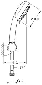 Grohe Tempesta New Cosmopolitan - Sprchový set, průtok 9,5 l / min, chrom 27584002