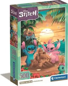 Clementoni 35547 Puzzle LiloStitch: Stitch a Angel 500 dílků