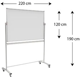 Mobilní tabule 220 x 120 cm ALLboards PREMIUM MOB2212