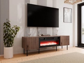 TV skříňka s krbem Ostani 180, Barva: Ořech warmia