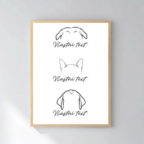 Personalizovaný magický fotoobraz v rámu - 30x40 - zvířecí ouška