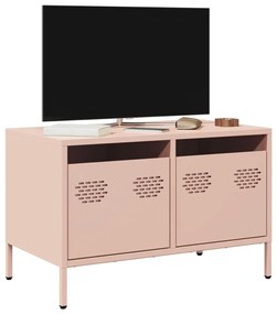 TV skříňka růžová 68 x 39 x 43,5 cm ocel válcovaná za studena