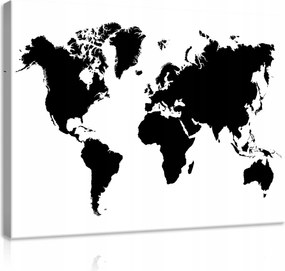 Obraz Mapa Světa Na Plátně Stěna Do Pokoje Pro Mládež Velký 100x70