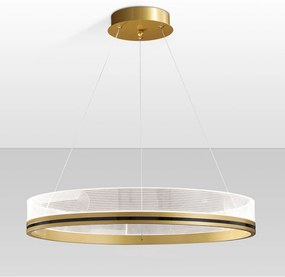 Toolight, LED závěsné svítidlo 60cm APP1190-CP, zlatá, OSW-40020