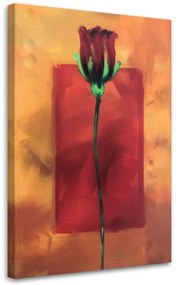 Obraz na plátně Růže Květy Červená příroda - 60x90 cm