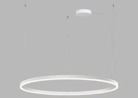 Stmívatelný LED lustr CIRCLE - bílá, 80 W, 7120 lm, 1000 mm, Stmívatelné TRIAC
