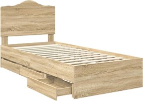 Rám postele se zásuvkou Sonoma dub 75 x 190 cm Inženýrské dřevo 3413466