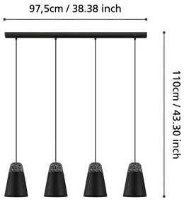 Eglo 99545 - Lustr na lanku CANTERRAS 4xE27/40W/230V