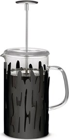 French press na espresso nebo čaj Barkoffee leštěný stříbrný