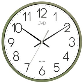 JVD Zelené nástěnné tiché netikající hodiny JVD HX8016.3