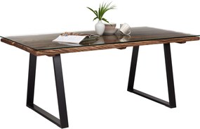 XXXLutz JÍDELNÍ STŮL, recyklované dřevo, přírodní barvy, černá, 190/95/76 cm Ambia Home - Jídelní stoly - 001609000201