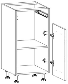 LANGEN ap | dolní skříňka D40S1 | push open | UNI provedení | artisan