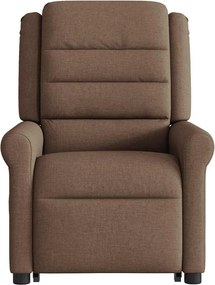 Zvedací polohovací křeslo hnědé textil 3303318