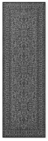 Černobílý vnitřní a venkovní běhoun 80x250 cm Duet Kona – NORTHRUGS