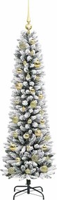 Umělý vánoční stromeček Bílá 150 cm PVC, kov a plast 3396097