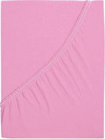 B.E.S. - Petrovice, s.r.o. Prostěradlo Jersey bavlna IDEAL - Růžová 180 x 200