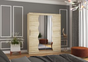 ADRK Furniture Posuvná skříň s zrcadlem KANSAS 180 ADRK-SW-KAN-S-180