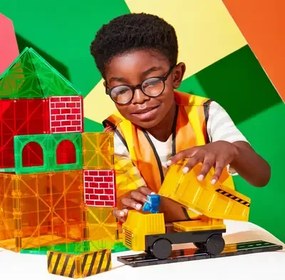 MAGNA-TILES Stavebnice Builder XL Trucks / Magnetická stavebnice / 50