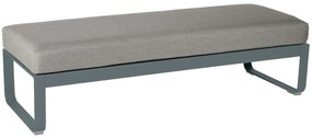Šedohnědá čalouněná lavice Fermob Bellevie 148 cm se šedou podnoží