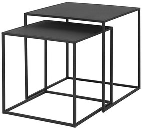 Černé kovové konferenční stolky v sadě 2 ks 40x40 cm Fera – Blomus