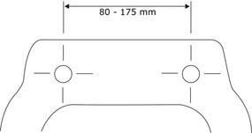 WENKO 23536100-WC sedátko RELIEF 36,5x45 cm pestrobarevná/stříbrná