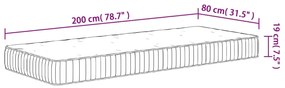 Taštičková pružinová matrace medium 80 x 200 cm - Default Title
