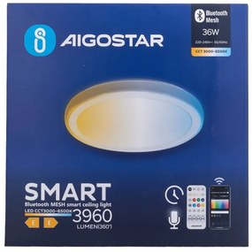 Aigostar - LED Stropní svítidlo LED/36W/230V + dálkové ovládání