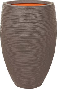 Capi Nature Rib NL Vase Elegant Deluxe Warm Taupe Ø 38 cm / V 58 cm