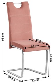 Jídelní židle ABIRA NEW Tempo Kondela Růžová