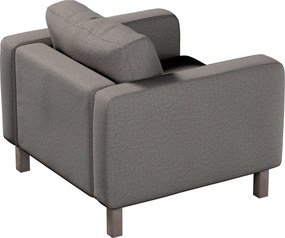 Potah na křeslo IKEA Karlstad, krátký barva šedá látka pletený vzor