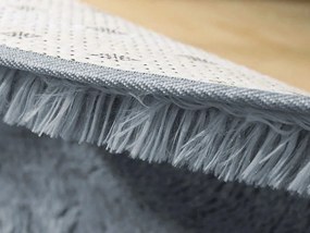 TZ Šedý kulatý koberec typu „shaggy“ Lana Rozměr: 80 cm