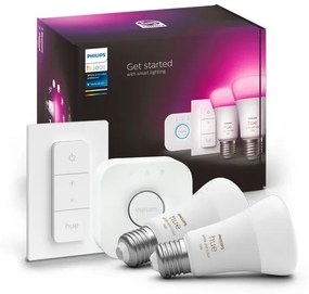 Philips Hue White and color ambiance 8719514291379 Starter Kit E27 9W/1100lm 2000-6500K+RGB bluetooth 2-set + bridge + switch Philips HUE inteligentní osvětlení