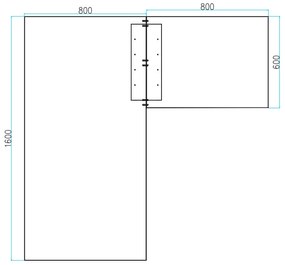 Rohový kancelářský psací stůl PRIMO FLEXIBLE 1600 x 1600 mm, třešeň