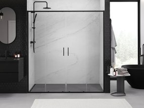 Mexen Exo sprchové dveře dvojité posuvné 180 cm, transparentní, černé - 8152-180-000-70-00