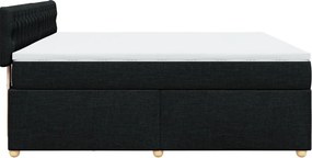 Box spring postel s matrací černá 180x200 cm textil 3289068