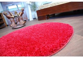 Kusový koberec Shaggy Roy červený 2 kruh 100cm 100cm