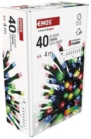 Vánoční osvětlení EMOS D4AM21 40LED řetěz 4m multicolor programy s časovačem