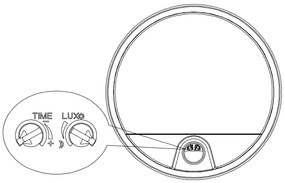 TOP LIGHT Světlo nástěnné-stropní Bari K PIR, Černá