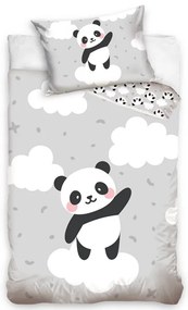 Carbotex Povlečení do postýlky Panda na obláčku 100x135 + 40x60