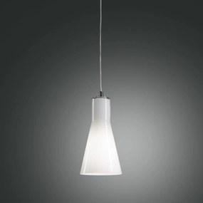 Fabas luce Fabas Diana, závěsné svítidlo, 1x75W, bílé stínítko, prům. 14cm