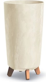PRO Květináč GRACIA TUBUS SLIM BETON EFFECT 23,9 cm pískový