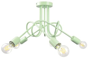 Light for home - Závěsné svítidlo 1001/5PS MONDO, 5xE27/60W, pastelová akvamarínová, 5xE27/60W, E27, pastelová tyrkysová