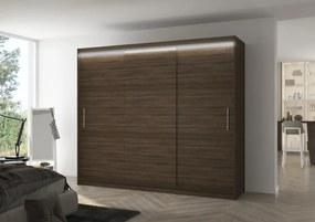 Posuvná skříň s LED osvětlením ANTOS 250 choco