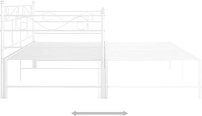 Rám vysouvací postele/pohovky bílý kovový 90 x 200 cm 324771