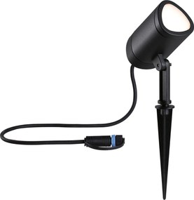 P 94849 Plug & Shine LED bodové zahradní světlo Smart Home Zigbee Shira IP65 RGBW+ 6,5W antracit - PAULMANN